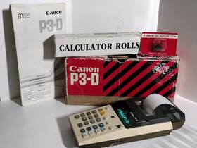 P3-D CANON Palm Printer Calculator Box Paper Ink Roll