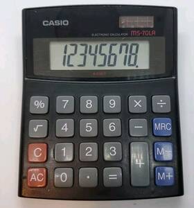 MS-70LA CASIO Solar Cell Battery Desk Calculator