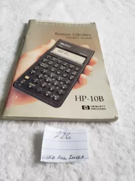 MANUAL.HP10B HP Hewlett Packard Calculator Owners Printed