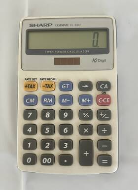 EL-3347 SHARP Twin Power Battery Calculator Elsi Mate
