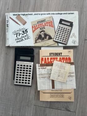 EARLY1980 TEXAS INSTRUMENTS Slimline Calculator Receipt